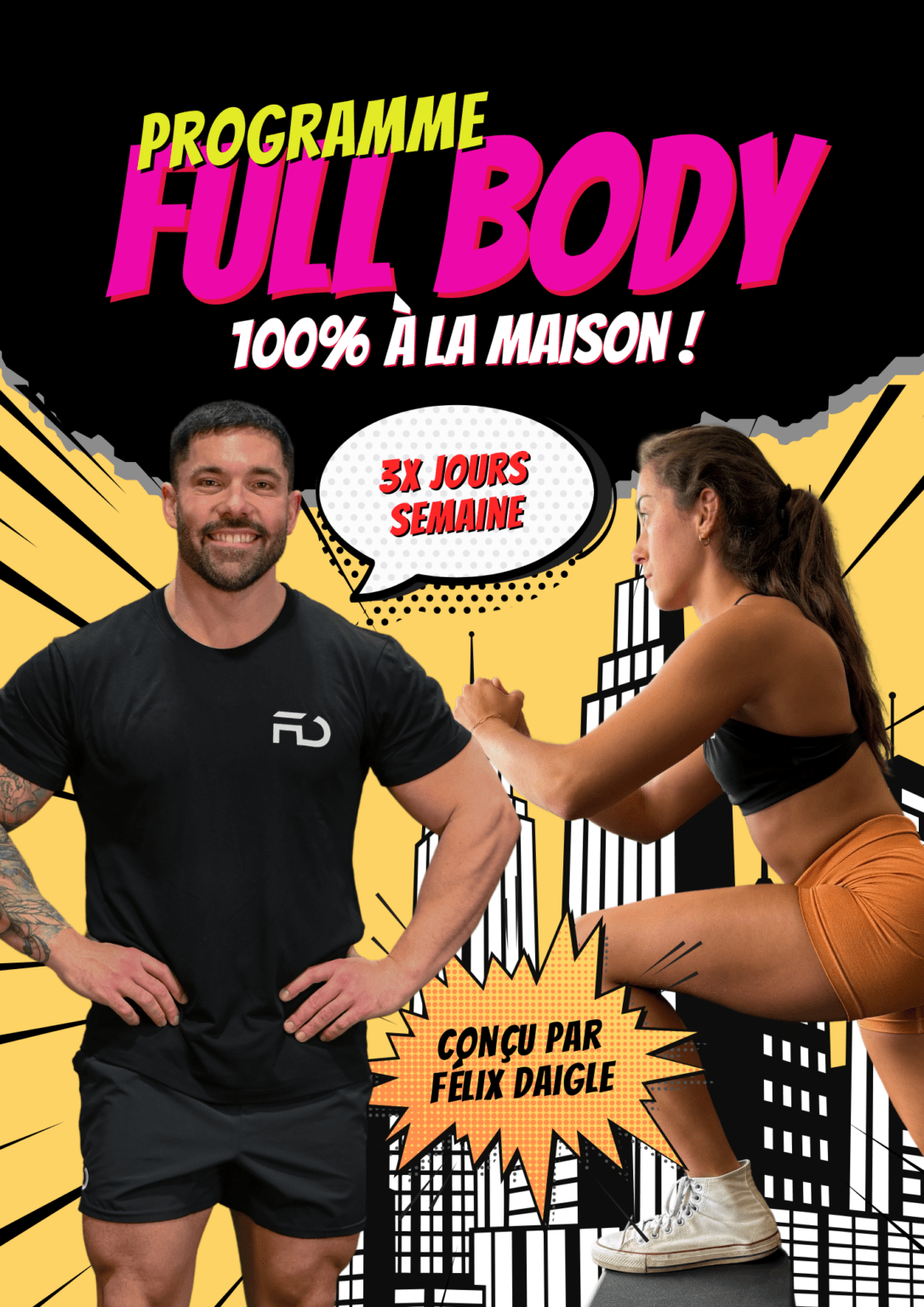Programme Full Body Hypertrophie - À la maison VOLUME 1 | FD Fitness consultant